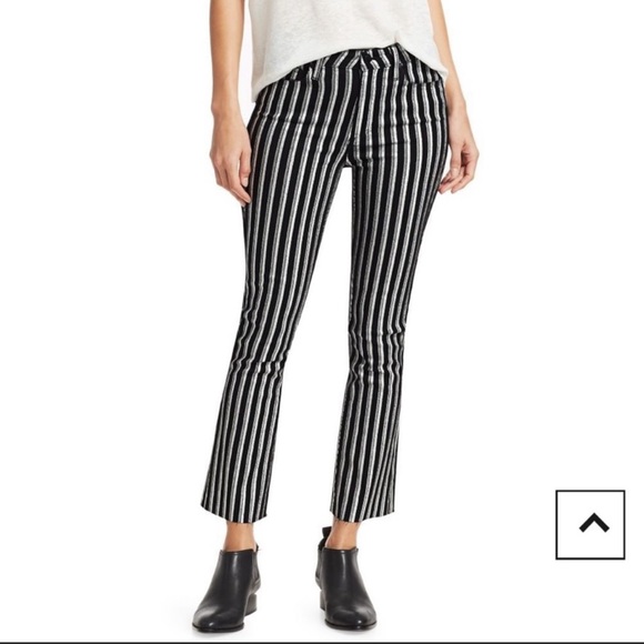 PAIGE | Jeans | Nwt Paige Black And Silver Striped Collette High Rise ...
